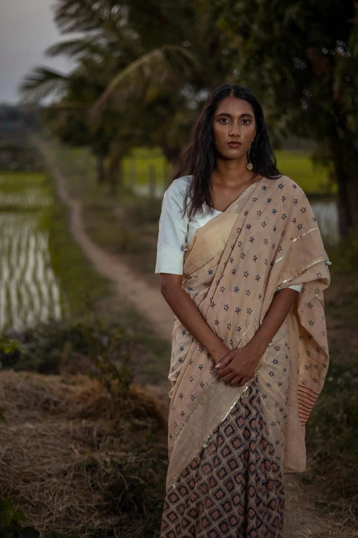 Silver Linings Saree - ILAMRA | Sustainable Clothing Brand India